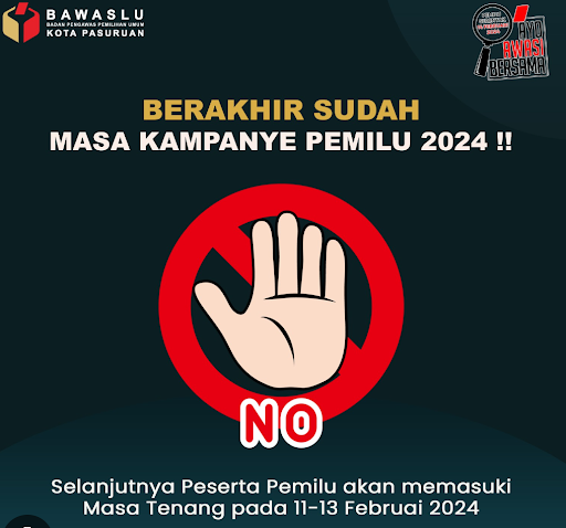 Masa Tenang Kampanye Pemilu 2024 Dimulai Hari Ini Awas Ada Hukuman
