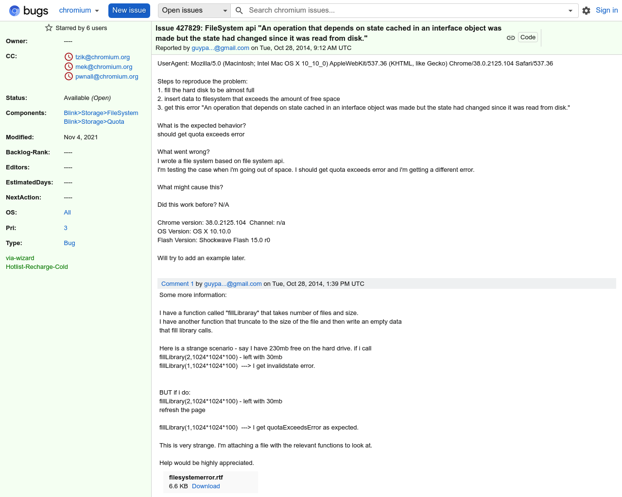 Filesystem Api遭遇了無效狀態的錯誤訊息 An Invalidstateerror From Filesystem Api 布丁布丁吃什麼？