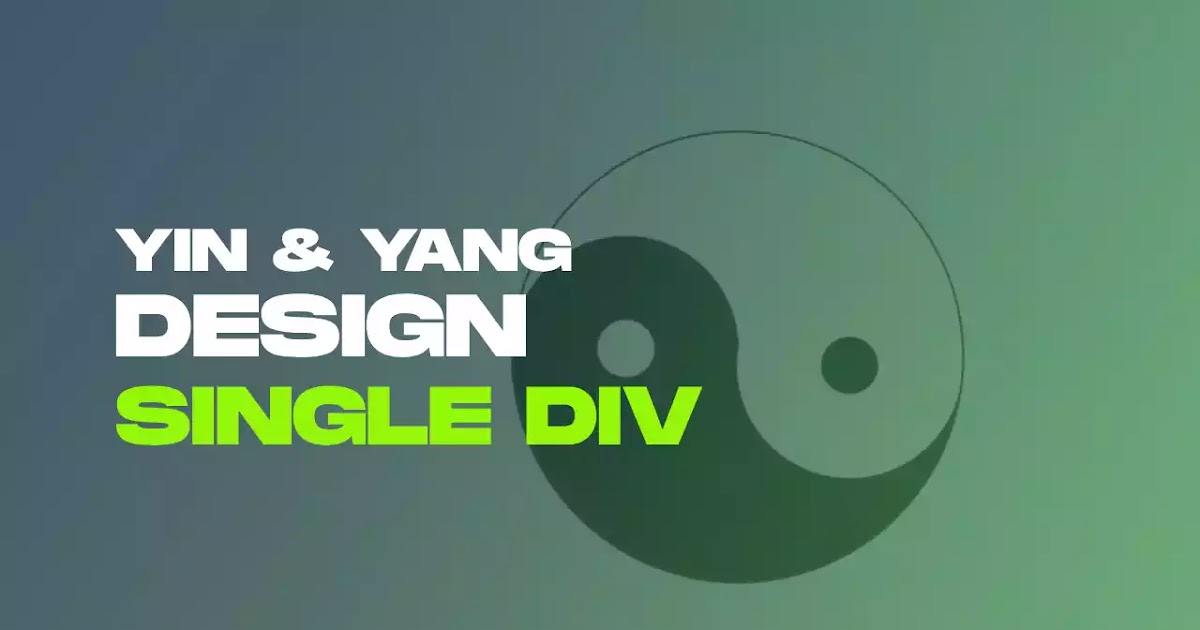 Yin and Yang Design With Single Div Using Html Css | RUSTCODE Yin and Yang Design With Single Div Using Html Css | RUSTCODE