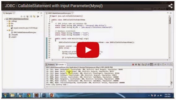 Java Ee Jdbc Callablestatement With Input Parameter Mysql