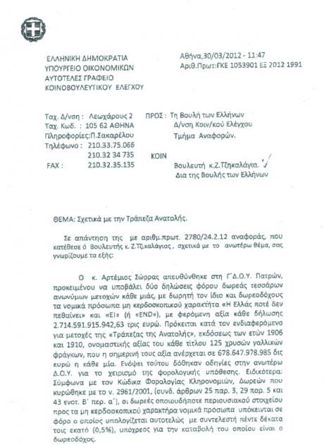 Η ΙΔΙΑ Η ΒΟΥΛΗ ΕΠΙΒΑΙΩΝΕΙ ΚΑΙ ΠΙΣΤΟΠΟΙΕΙ ΠΩΣ Η ΑΞΙΑ ΤΗΣ ΚΑΘΕ ΜΕΤΟΧΗΣ ...