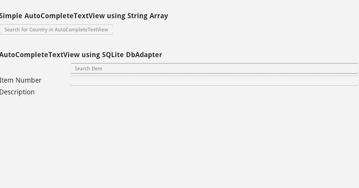Programmers Sample Guide: Android AutoCompleteTextView CursorAdapter ... Programmers Sample Guide: Android AutoCompleteTextView CursorAdapter ...