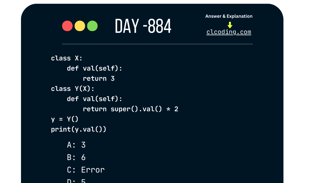 Python Coding challenge - Day 884| What is the output of the following ...