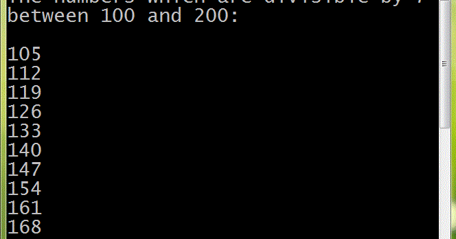Programming Wala Codes And Tutorials C Program To Print The Numbers Which Are Divisible By 7