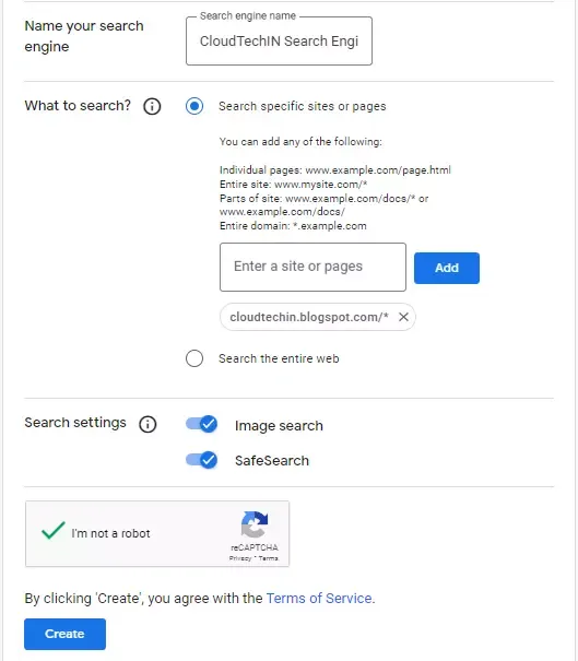 Create Custom Search Engine For Your Websites For Free 
