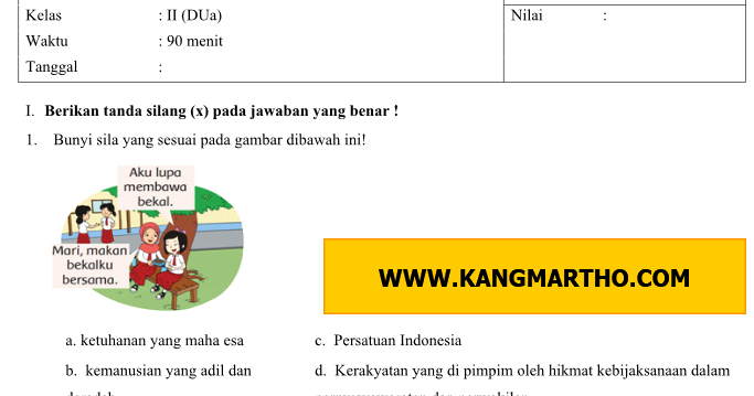 Download Soal UTS / PTS K13 SD Kelas 1,2,3,4,5,6 dengan kisi-kisi dan ... Download Soal UTS / PTS K13 SD Kelas 1,2,3,4,5,6 dengan kisi-kisi dan ...