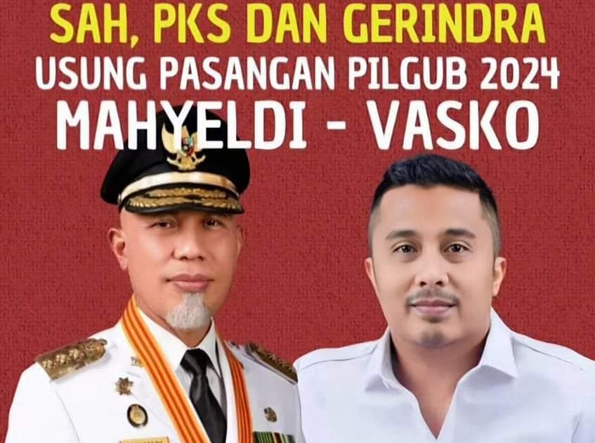 Sah! PKS dan Gerindra Resmi Usung Duet Mahyeldi-Vasco di Pilgub Sumbar ... Sah! PKS dan Gerindra Resmi Usung Duet Mahyeldi-Vasco di Pilgub Sumbar ...