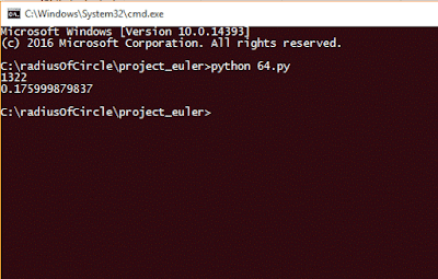 Project Euler Problem 64 Solution with python