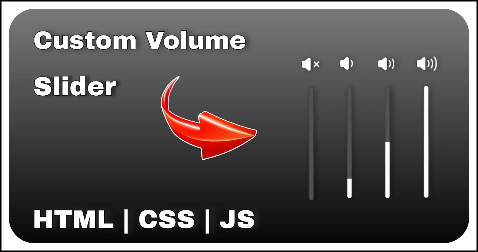 Build a Custom Modern Volume Slider using HTML CSS and JS