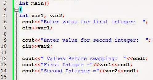 Code Race: C++ Program to swap two variables without using third ...