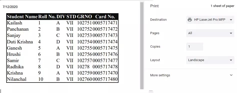 Convert HTML Table to PDF Convert HTML Table to PDF