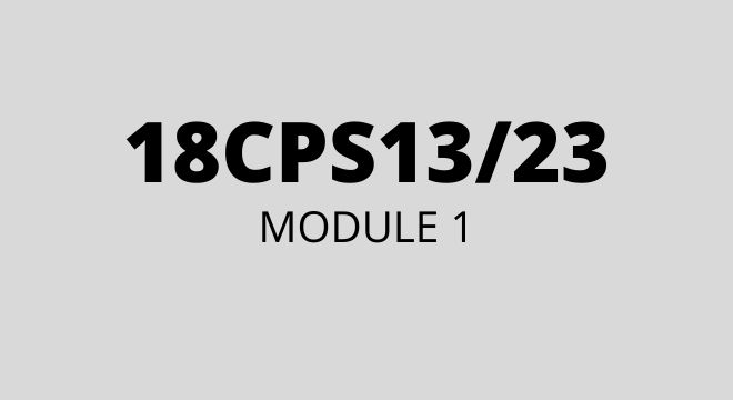 18cps13 18cps23 Module 1 C Programming For Problem Solving