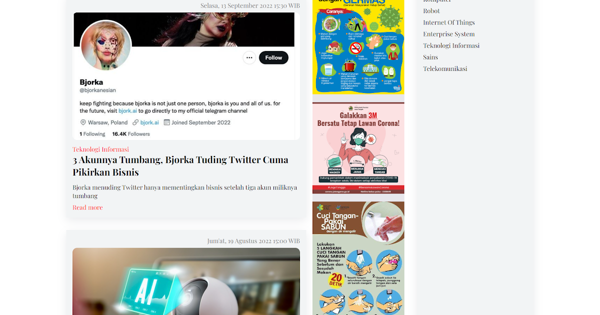 PWEB A - Tugas 2 - Membuat Situs Berita dengan CSS PWEB A - Tugas 2 - Membuat Situs Berita dengan CSS