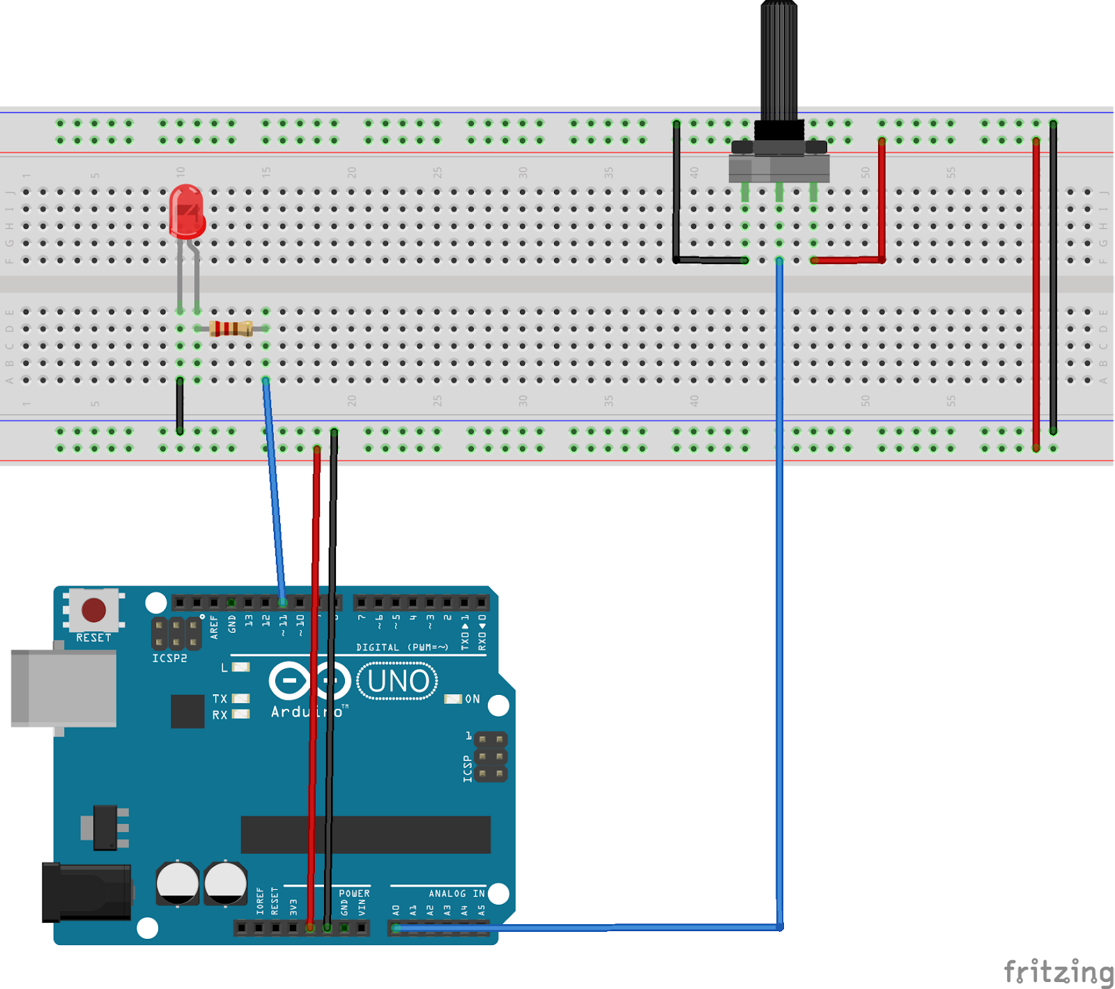MENGATUR KECERAHAN LED DENGAN POTENSIOMETER DI ARDUINO UNO | FERDI PRASTIO MENGATUR KECERAHAN LED DENGAN POTENSIOMETER DI ARDUINO UNO | FERDI PRASTIO