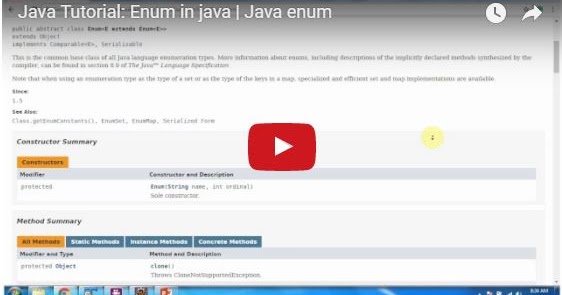 JAVA EE: Java Tutorial: Enum in java | Java enum