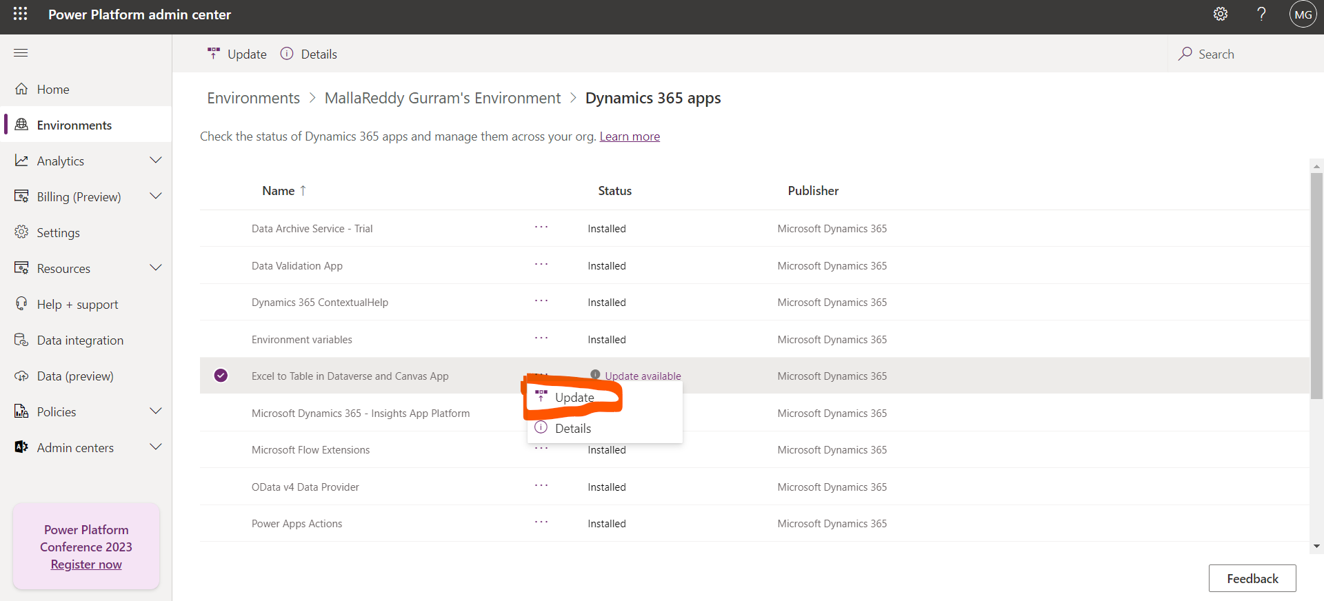 {how To} Enable Excel To Table In Dataverse And Canvas App On Power Platform Environment Gmr