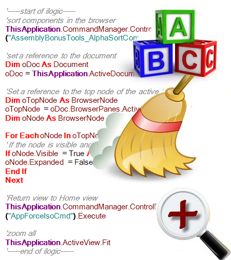 From The Trenches With Autodesk Inventor Autodesk Inventor Ilogic Sort Browser Collapse