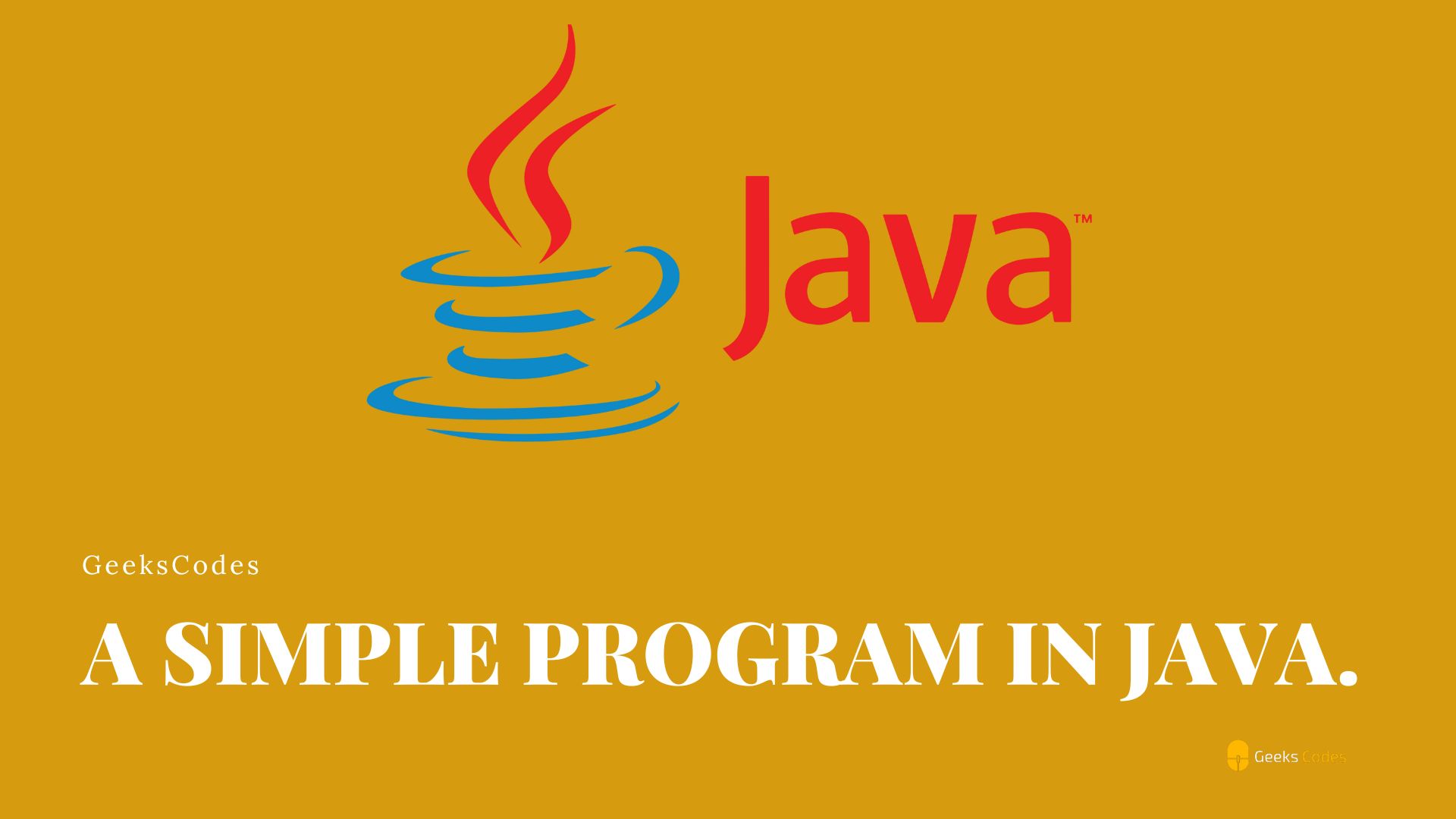 A Simple Program In Java.