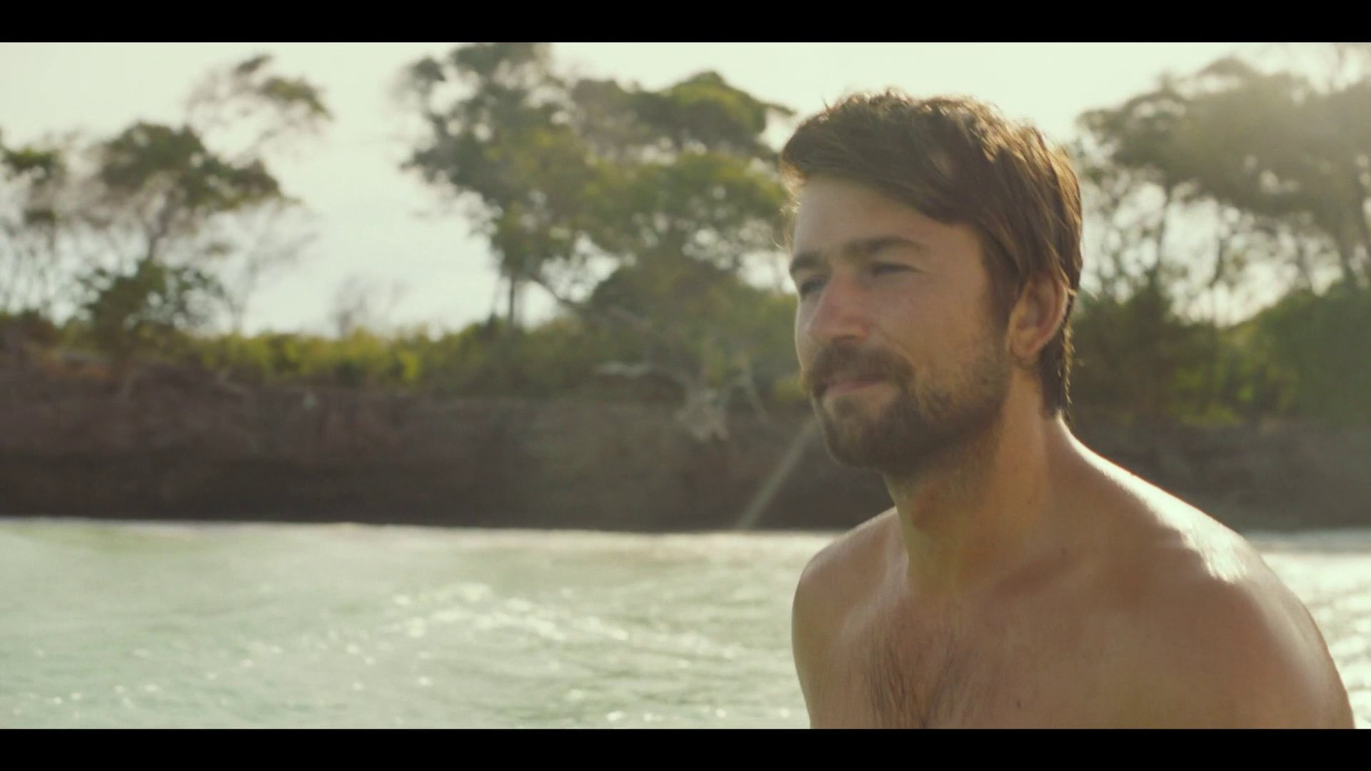 Auscaps Brandon Sklenar Shirtless In 1923 1 04 War And The Torquoise Tide