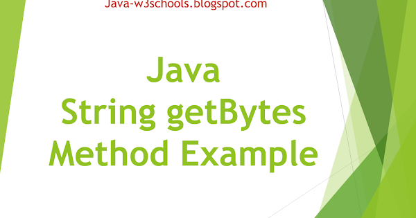 Guide on Java String getBytes | JavaProgramTo.com