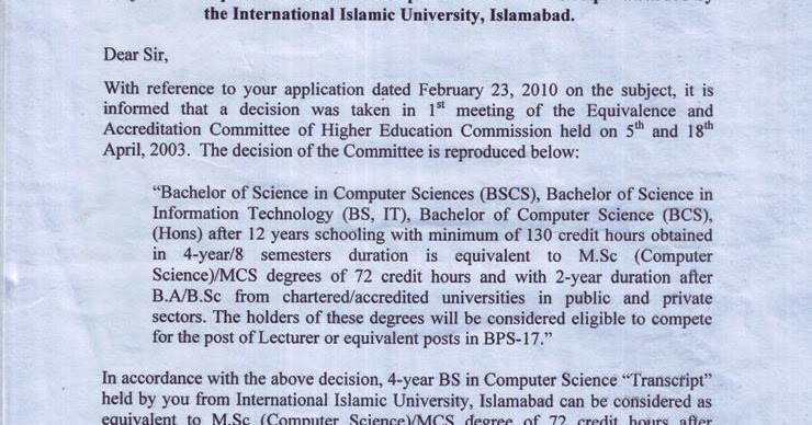 Jawad's Educational Documents : MCS Equivalence Certificate issued by HEC Jawad's Educational Documents : MCS Equivalence Certificate issued by HEC