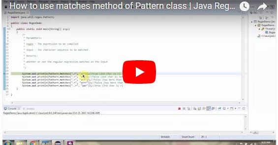JAVA EE: How to use matches method of Pattern class | Java Regex | Java Regular Expressions ...