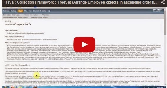 JAVA EE: Java : Collection Framework : TreeSet (Arrange Employee objects in ascending order ...