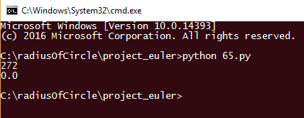 Project Euler Problem 65 Solution with python