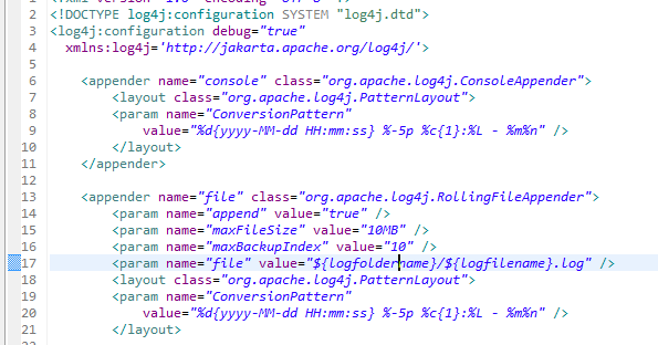 Add current date and time to log4j log file name | LearningMart