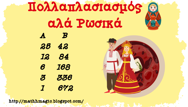 Μαθη...μαγικά : Πολλαπλασιασμός αλά Ρωσικά