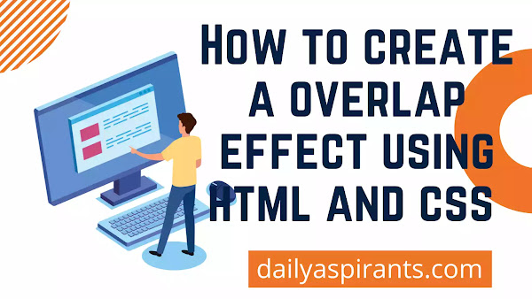 How to create a overlap effect using html and css