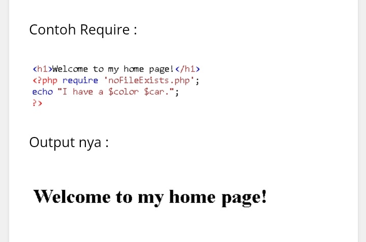 Statement/pernyataan Require,Inlude,Require_once,dan Include_once Statement/pernyataan Require,Inlude,Require_once,dan Include_once