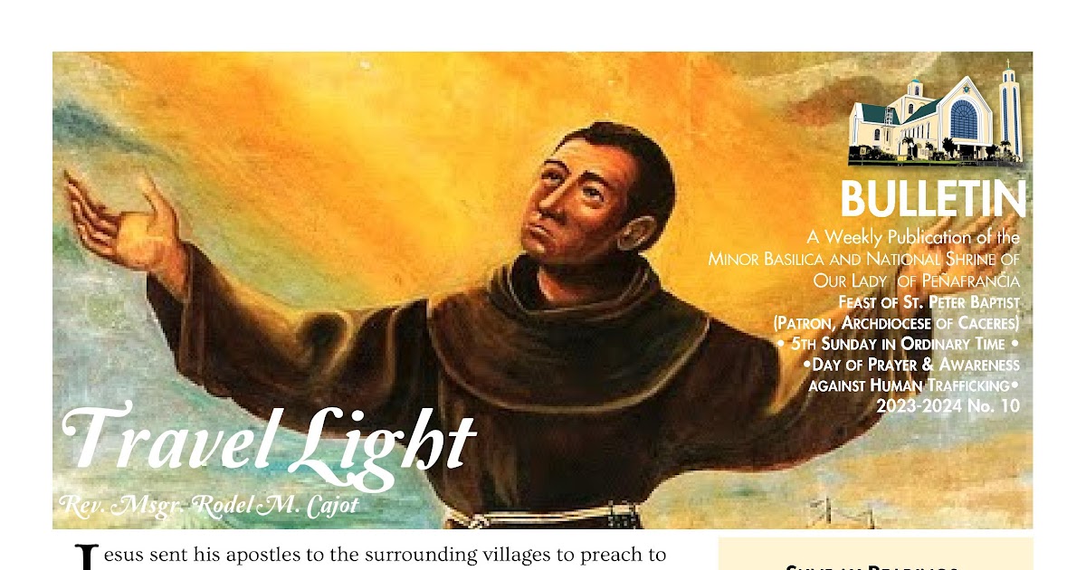 Basilica Bulletin 2023-2024 No. 10: Travel Light Basilica Bulletin 2023-2024 No. 10: Travel Light