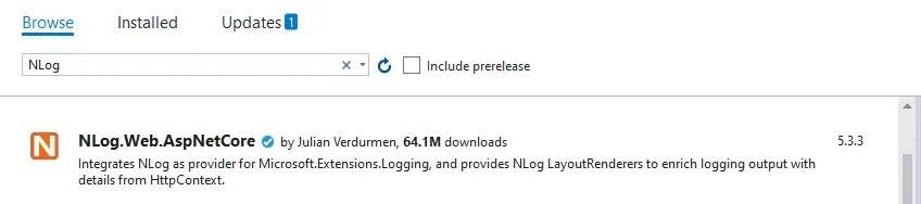 ASP.NET Core logging integration using NLog ASP.NET Core logging integration using NLog