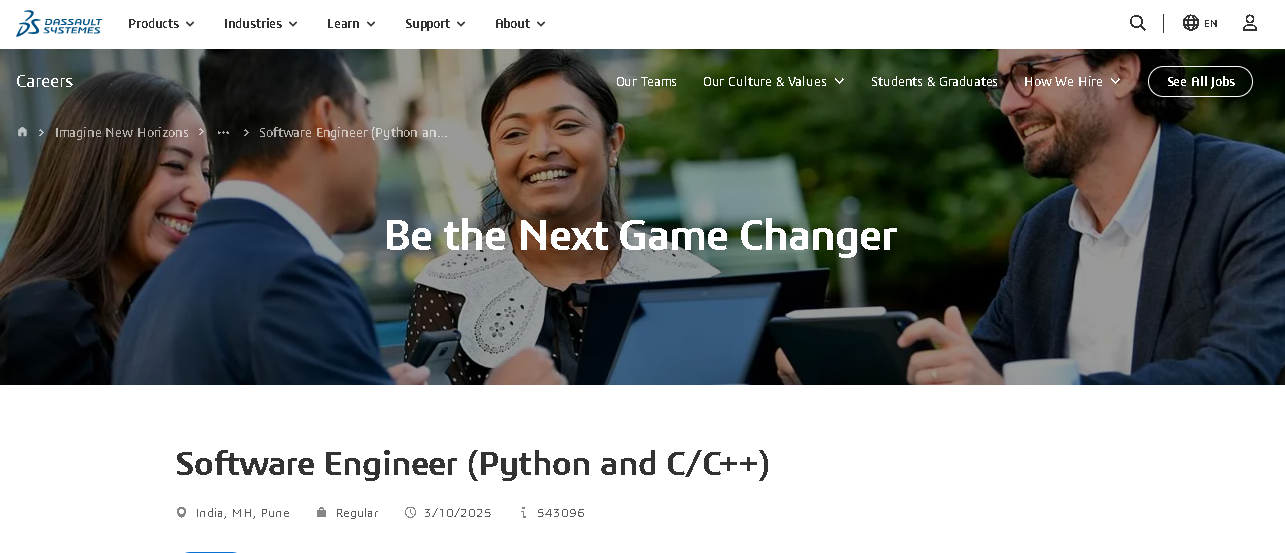 Dassault Systemes Hiring Software Engineer Dassault Systemes Hiring Software Engineer