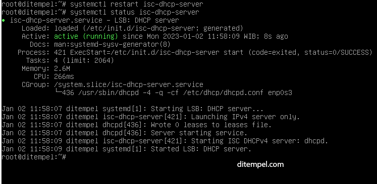 Setting DHCP Server di Debian 11 - ditempel Setting DHCP Server di Debian 11 - ditempel