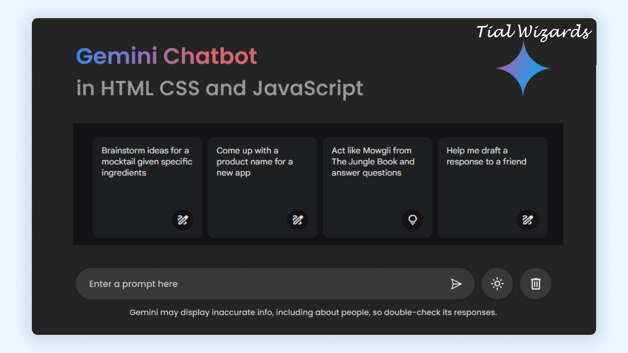 Build A Google Gemini Chatbot with HTML CSS and JavaScript - Tial ...