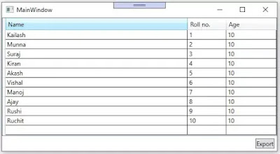 KAILASH'S BLOGS: WPF DataGrid Export to Excel