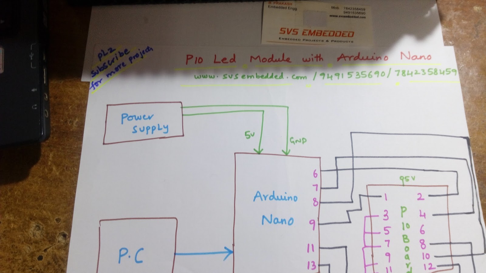 SVSEMBEDDED , 9491535690, 7842358459: Arduino Project: Display Text On P10 LED module With ...