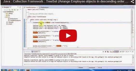 Java Ee Java Collection Framework Treeset Arrange Employee Objects In Descending Order