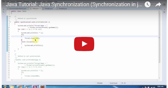 JAVA EE: Java Tutorial: Java Synchronization (Synchronization in java ...