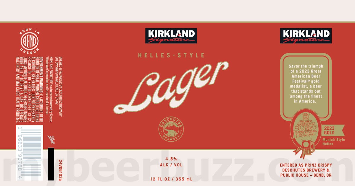 Deschutes Working On Kirkland Signature Helles Style Lager mybeerbuzz Bringing Good Beers Good People Together