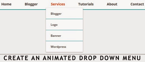 How to Create an Animated CSS3 Drop Down Menu in Blogger - MoneyOnline