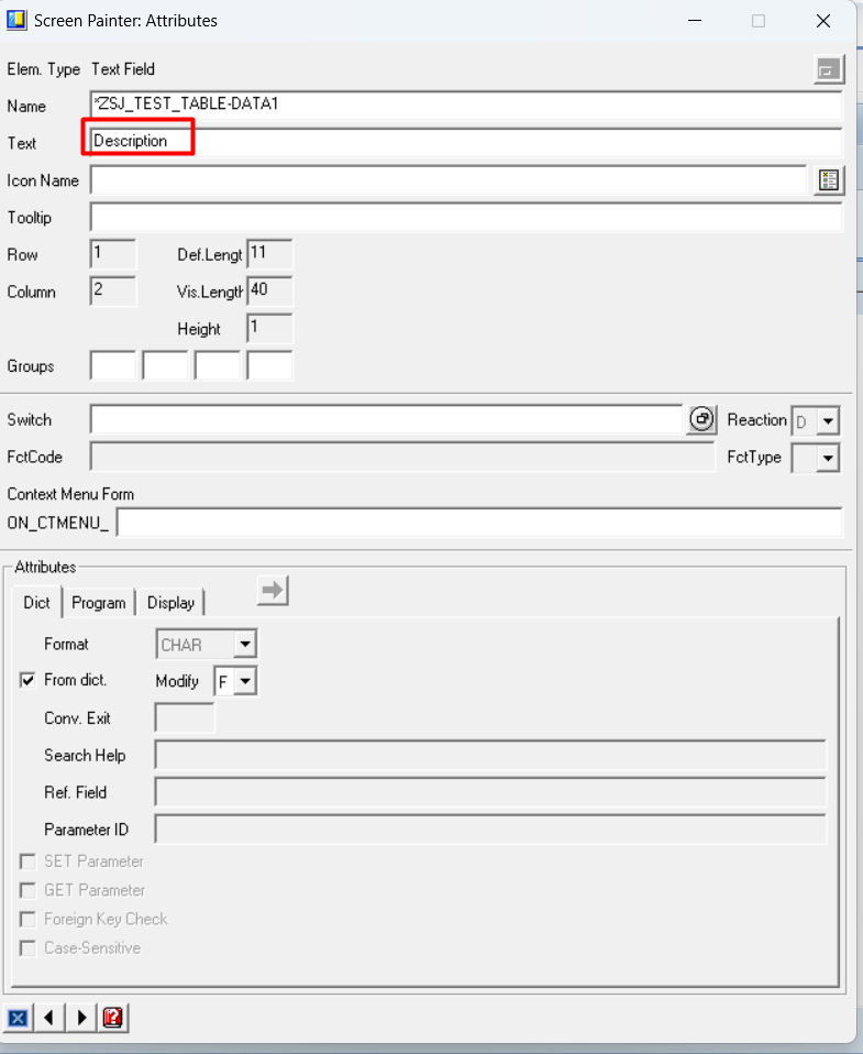 Changing Column Description in Table Maintenance Generator Changing Column Description in Table Maintenance Generator