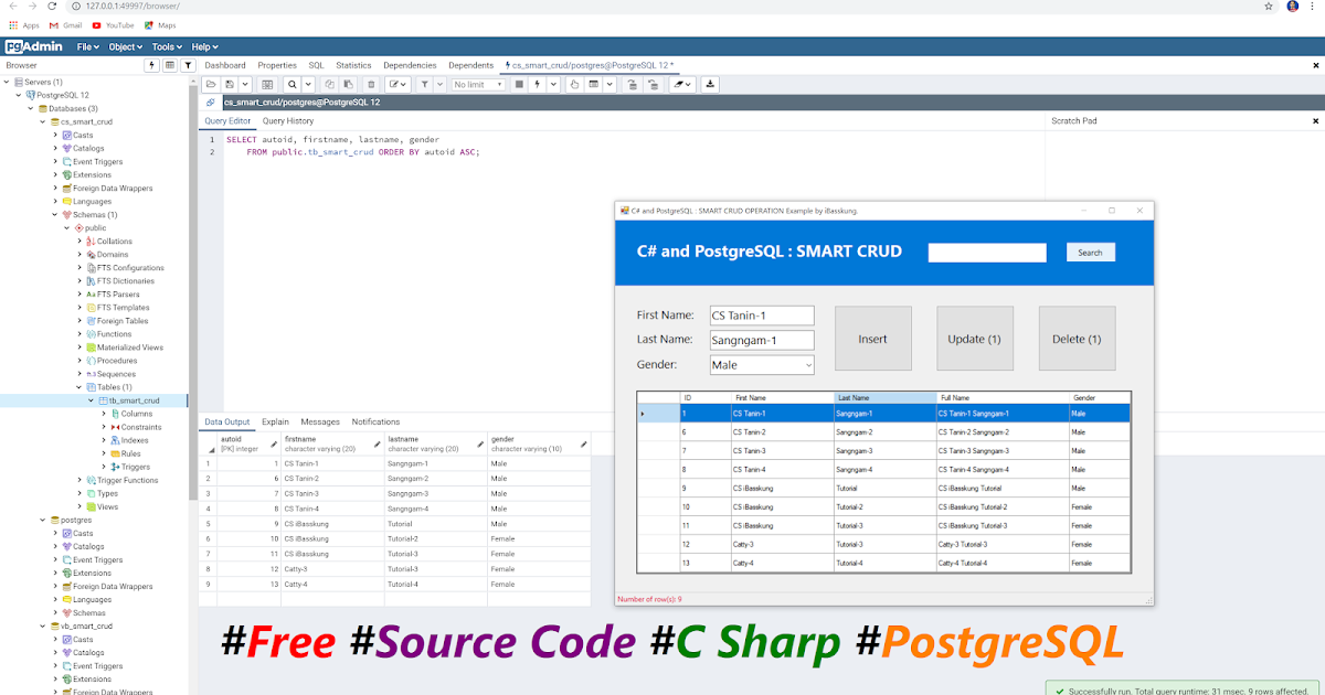 C And Postgresql Perform Smart Crud Operations With Search Windows Forms Source Code